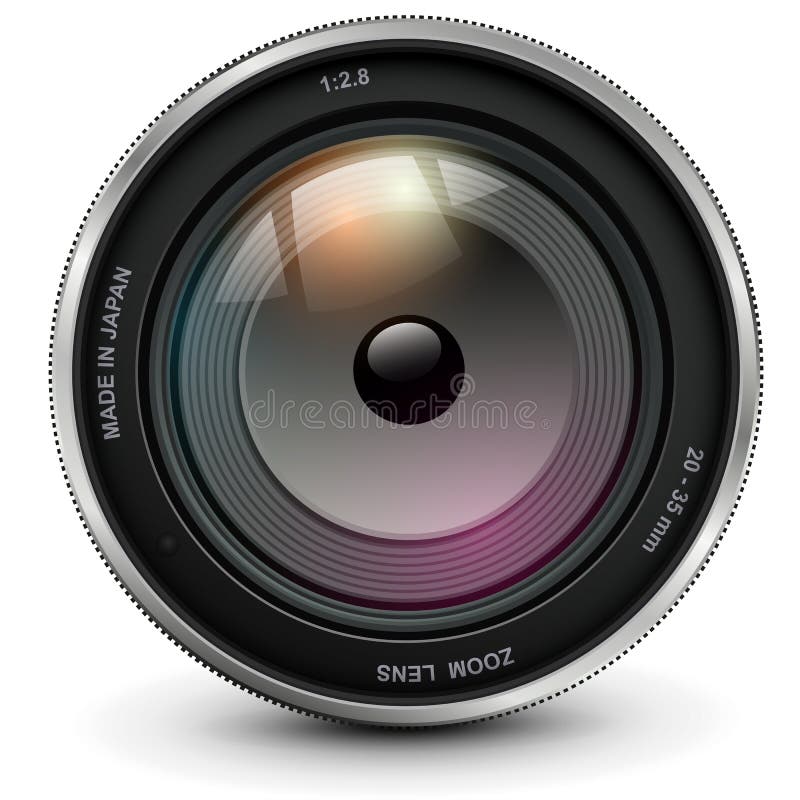 Camera lens stock vector. Illustration of aiming, device - 25889840