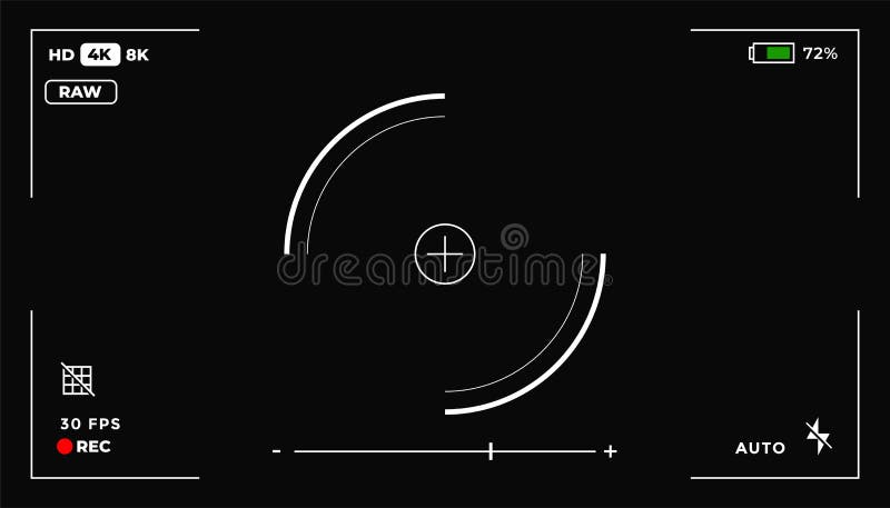 Camera Lens View Finder Display Template Stock Vector - Illustration of ...