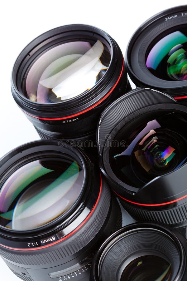 Camera and lenses stock photo. Image of isolated, reflex - 17055768
