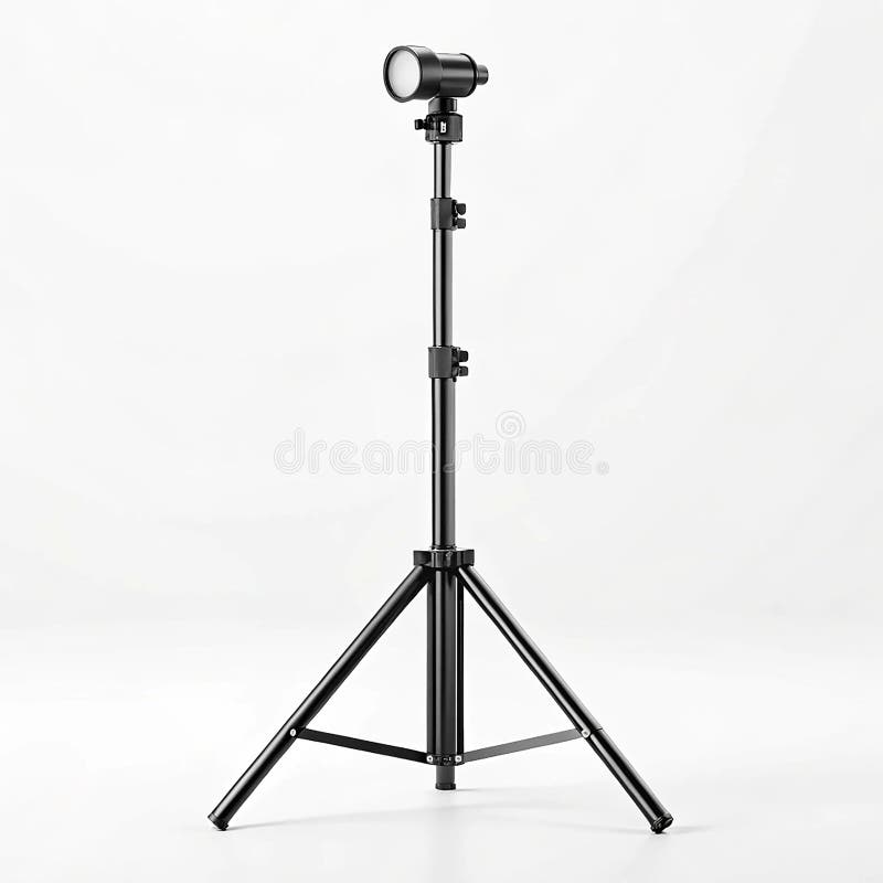 Camera Light Stand with Adjustable Head Stock Illustration ...