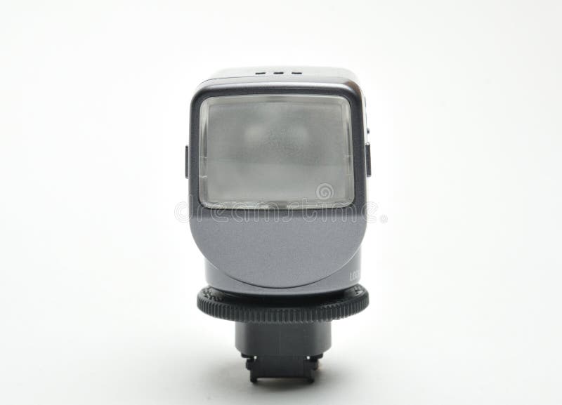 On-camera Lighting Device on a White Background Stock Photo - Image of ...