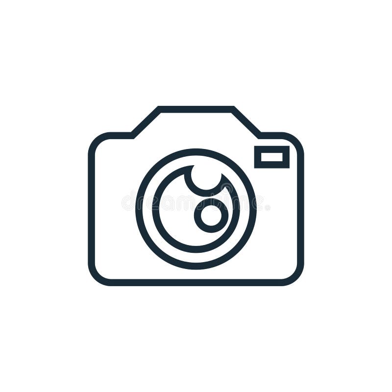 Camera Line Art Icon Design Template Elements Stock Vector ...