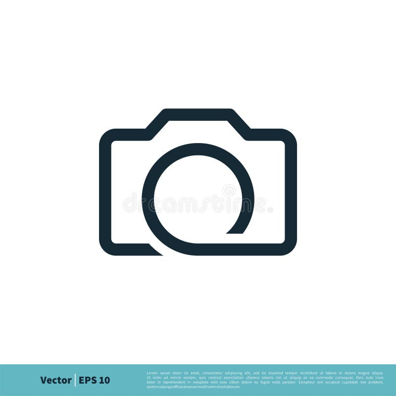 Camera Line Art Icon Vector Logo Template Illustration Design. Vector ...