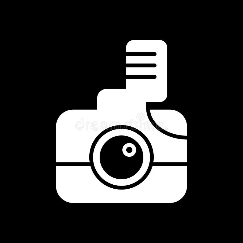 Camera Line Icon, Solid Vector Illustration, Linear Pictogram Isolated ...