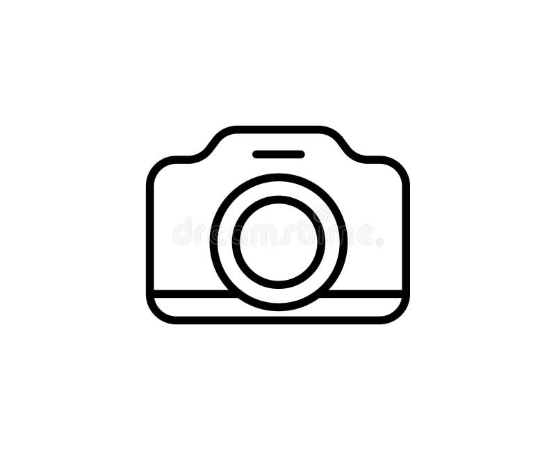 Camera line icon stock illustration. Illustration of flat - 186928090