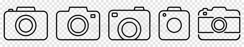 Camera line icons set stock vector. Illustration of line - 244972653