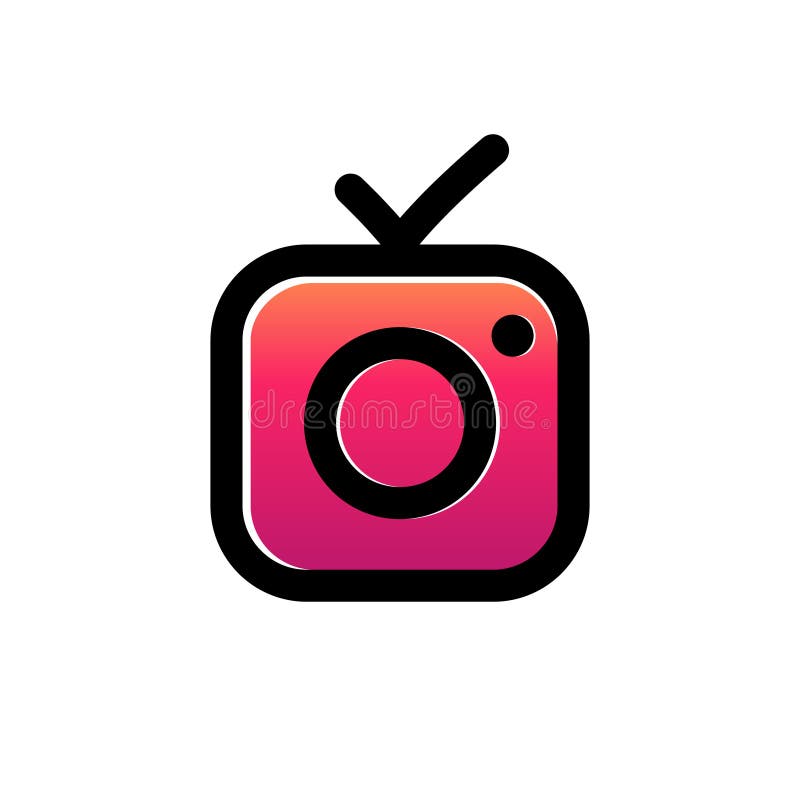 Camera Live Social Media Logo Stock Vector - Illustration of phone ...