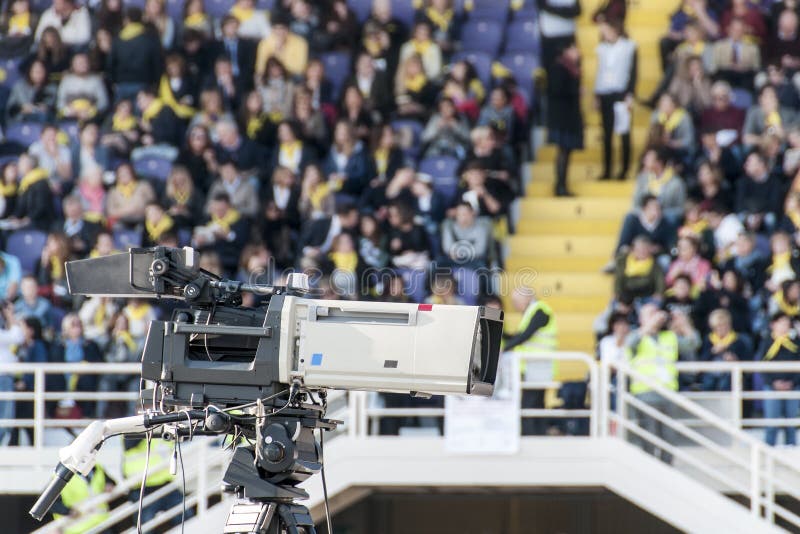 Camera on live TV stock image. Image of employment, television - 62255955