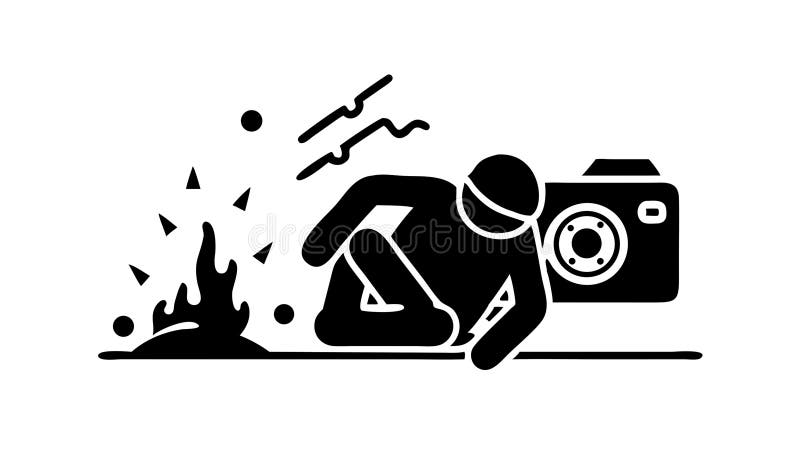 Camera with Lock Icon, Private Photography, Vector Design Generative AI ...