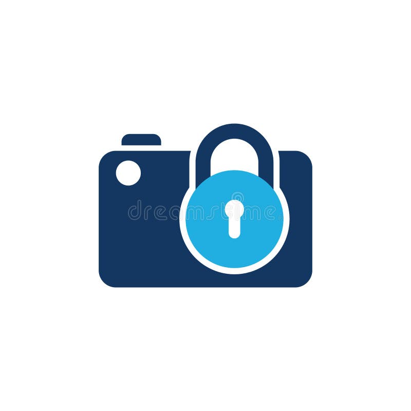 Camera Lock Logo Icon Design Stock Vector - Illustration of frame ...