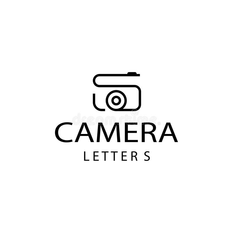 Camera Logo, Creative Illustration, Initials, Outline Design, Vector ...