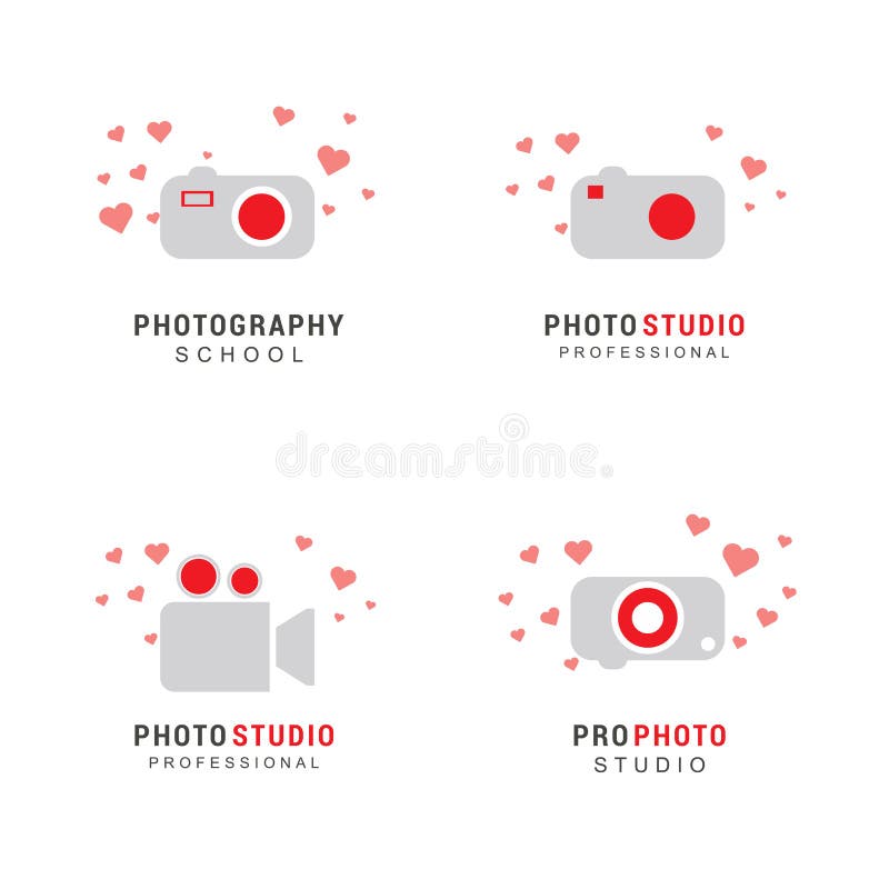 Camera Logo Design with Typography Vector Stock Vector - Illustration ...