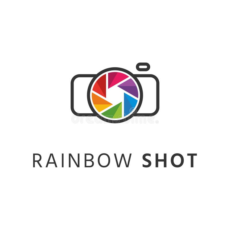 Camera Logo Template. Rainbow Logo Template Stock Vector - Illustration ...