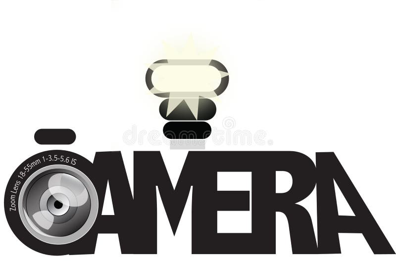 Camera Made Out of the Text Camera Stock Illustration - Illustration of ...