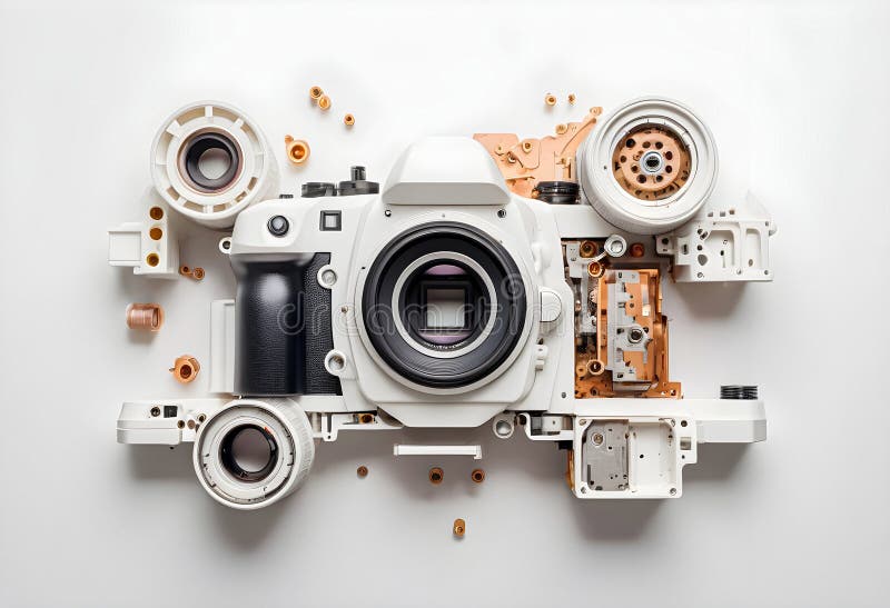 A Camera is Made Up of Parts and Pieces Stock Illustration ...