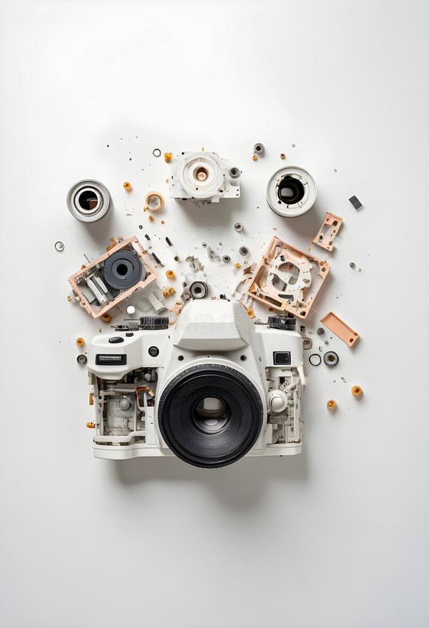 A Camera is Made Up of Parts and Pieces Stock Illustration ...