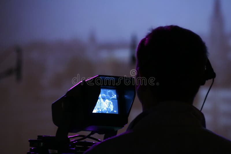 Camera man stock photo. Image of electronics, television - 1234396