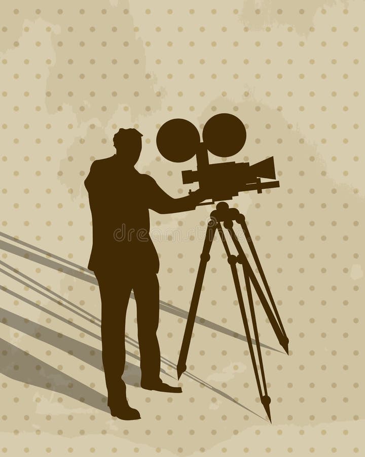Cameraman stock illustration. Illustration of outline - 3152942