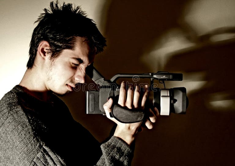 Camera man stock image. Image of sound, looking, still - 4619933