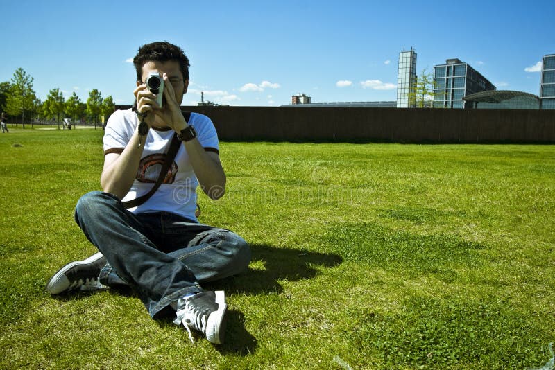 Camera man stock image. Image of home, recorder, camera - 5536215