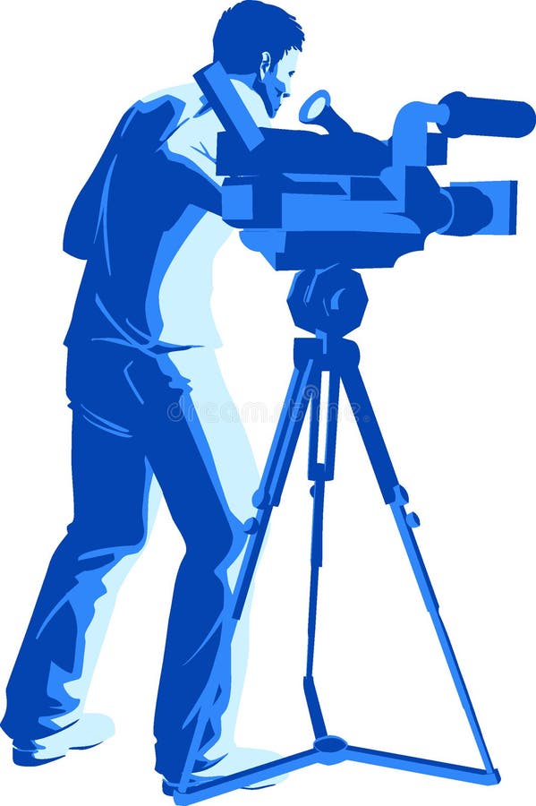 TV Camera Operator stock vector. Illustration of beta - 9304783
