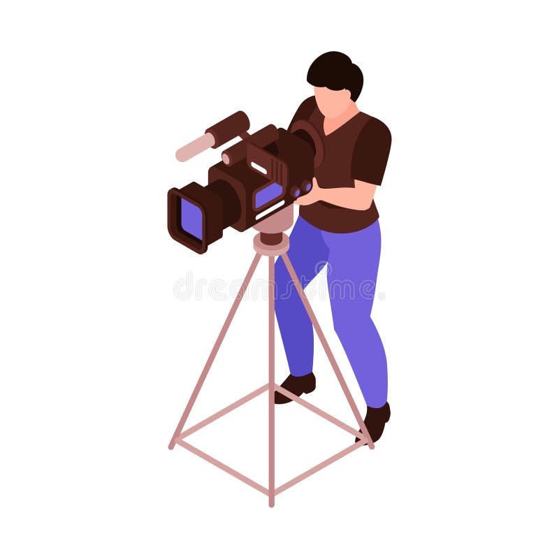Camera Man Talent Composition Stock Vector - Illustration of event ...