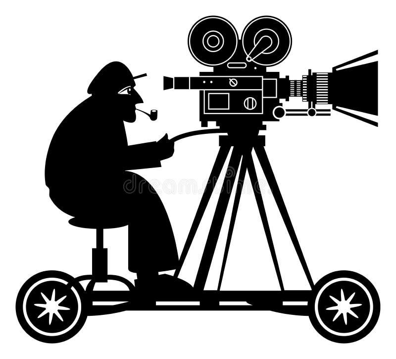 Cameraman stock illustration. Illustration of outline - 3152942