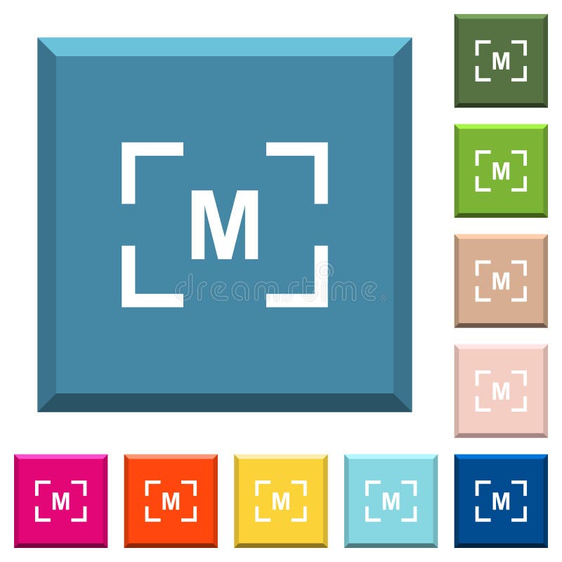 Camera Manual Mode Vector Icon Sign Symbol Stock Vector - Illustration ...