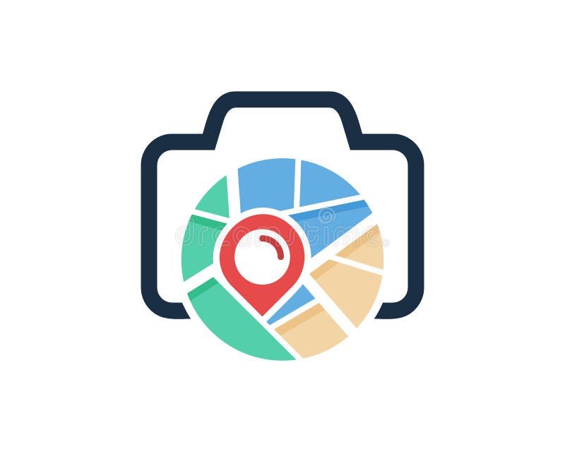 Camera Map Logo Icon Design Stock Vector - Illustration of creative ...