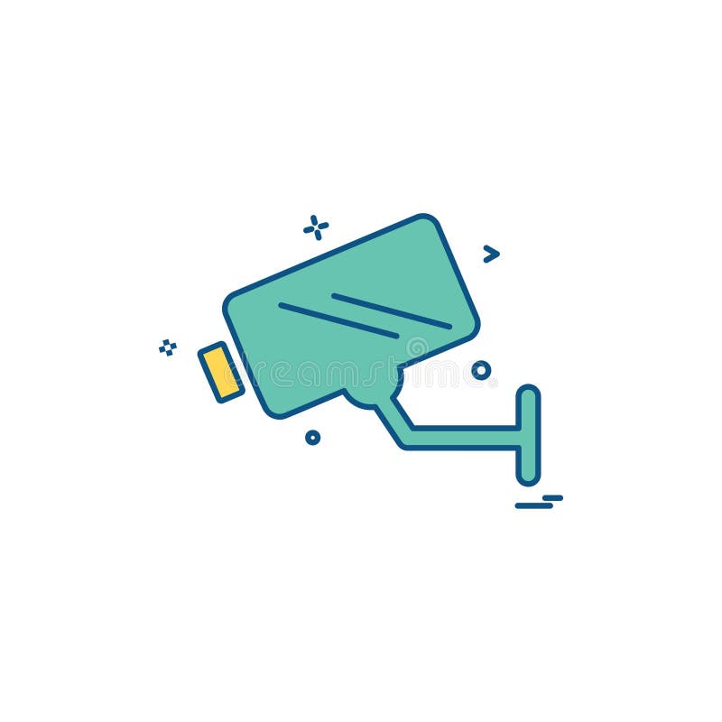 Camera Meanicons Security Surveillance Icon Vector Design Stock Vector ...