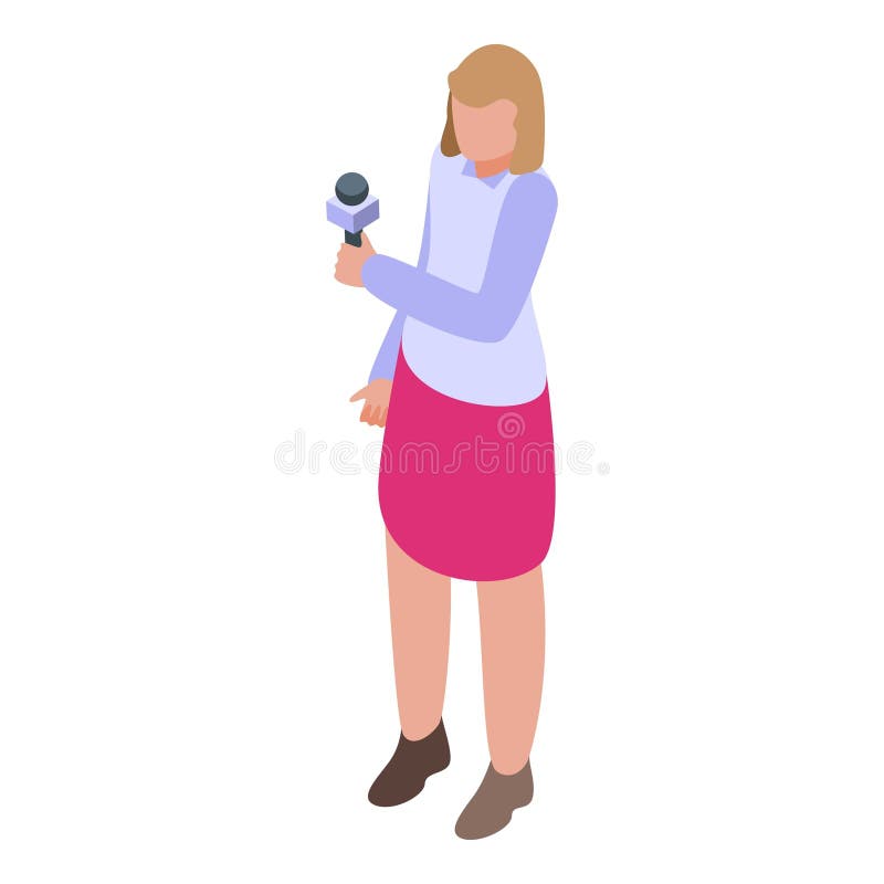 Camera Media Host Icon Isometric Vector. Director Desk Stock Vector ...
