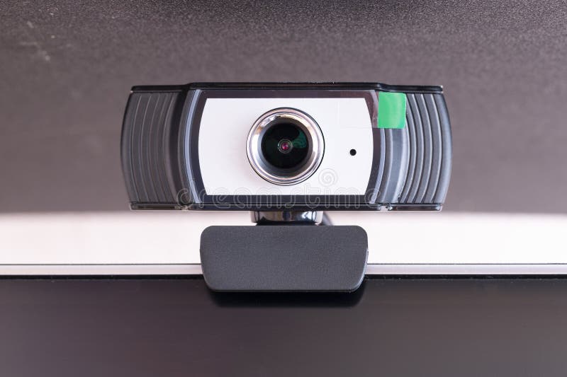 A Camera with a Microphone for a Computer for Conferences Stock Image ...