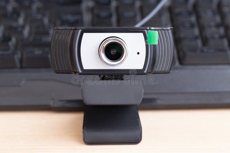 A Camera with a Microphone for a Computer for Conferences Stock Image ...