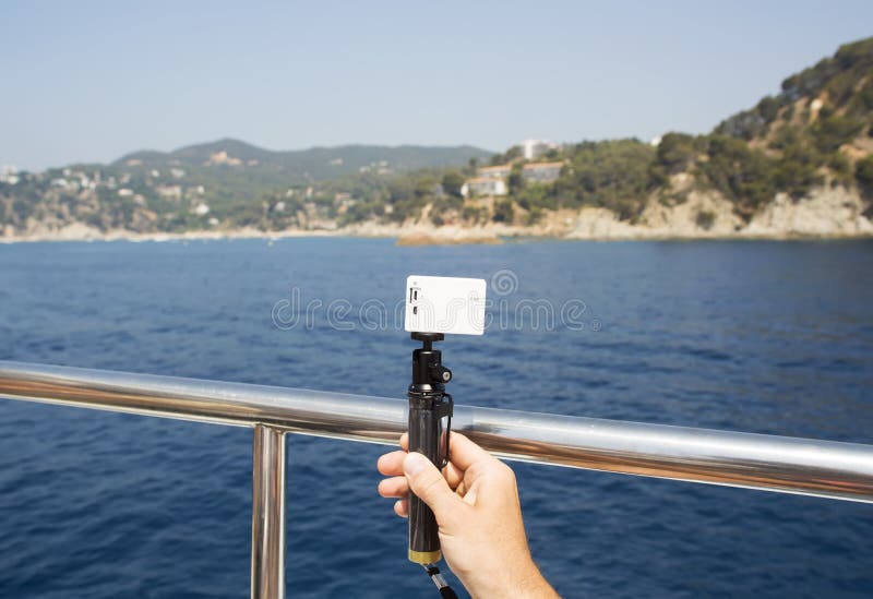 Camera on a monopod stock image. Image of smart, modern - 57462181