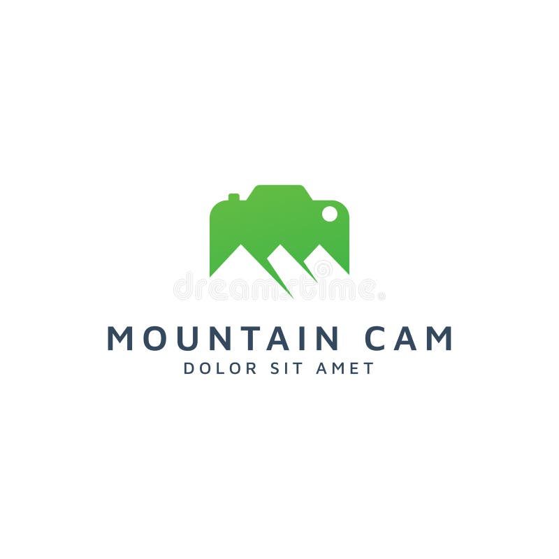 Mountain with Negative Space of Spoon and a Knife Logo Design Stock ...