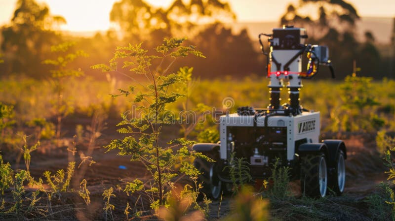 Camera Mounted on Tractor in Field Stock Photo - Image of tracking ...