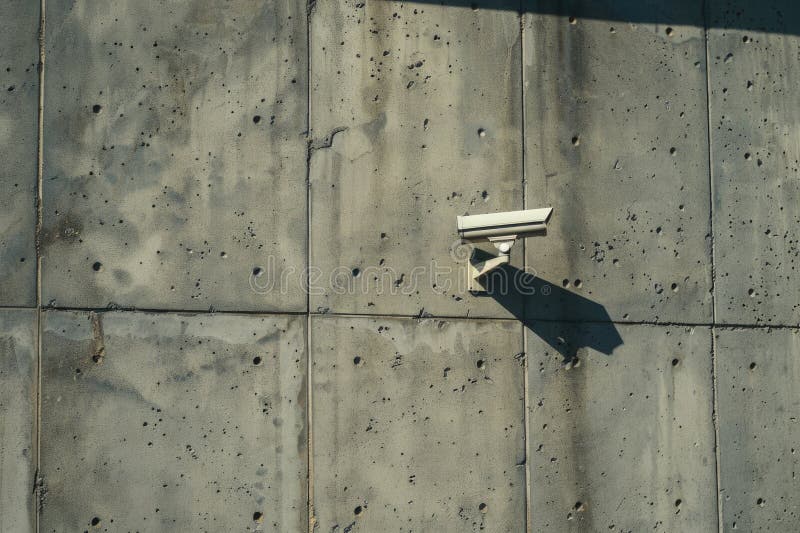A Camera is Mounted on a Wall Stock Photo - Image of video, monitoring ...