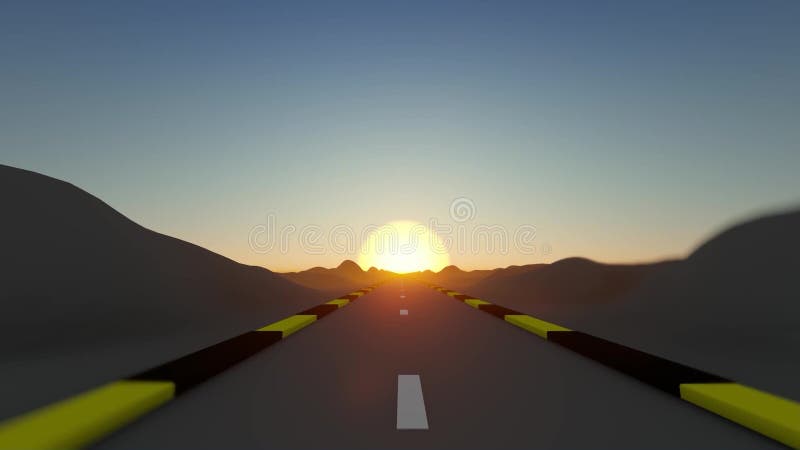 Camera Movement on a Cartoon Road Stock Footage - Video of background ...