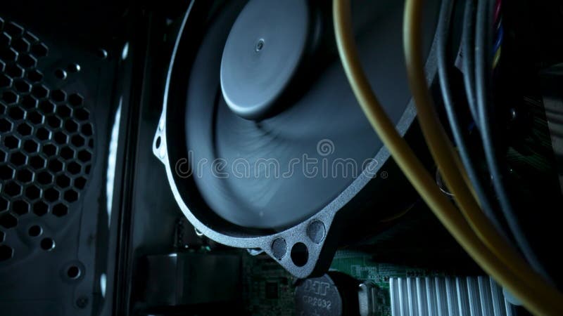 Camera Movement Inside an Computer System Unit. the Camera Zooms in on ...