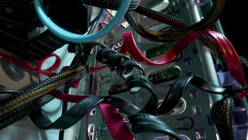 Camera Movement Inside an Computer System Unit. the Camera Zooms in on ...