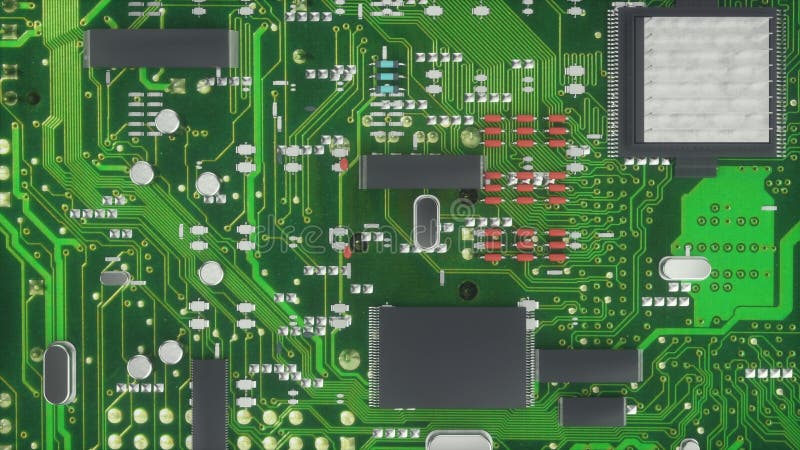 Camera Moves Around Computer Components. Seamless Looping 3D Animation ...