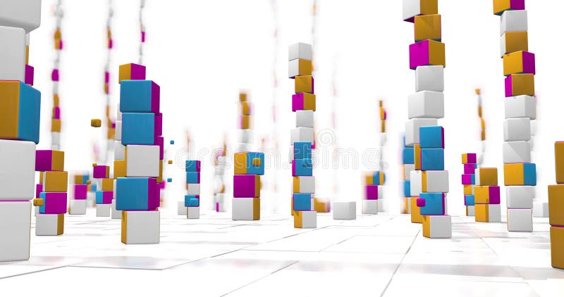 Camera Moves between Towers of Colored Cubes with Small Cubes Flying ...