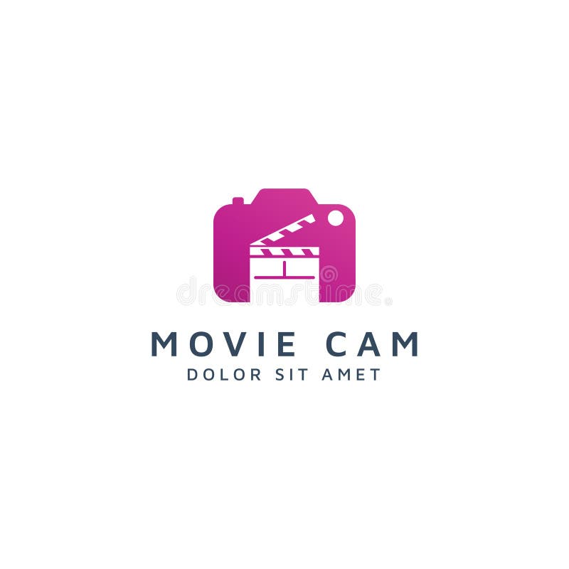 Camera and Movie Negative Space Logo Design Stock Vector - Illustration ...