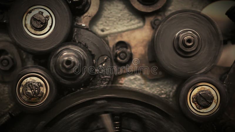 Camera Moving through Spinning Gears Stock Video - Video of gear ...
