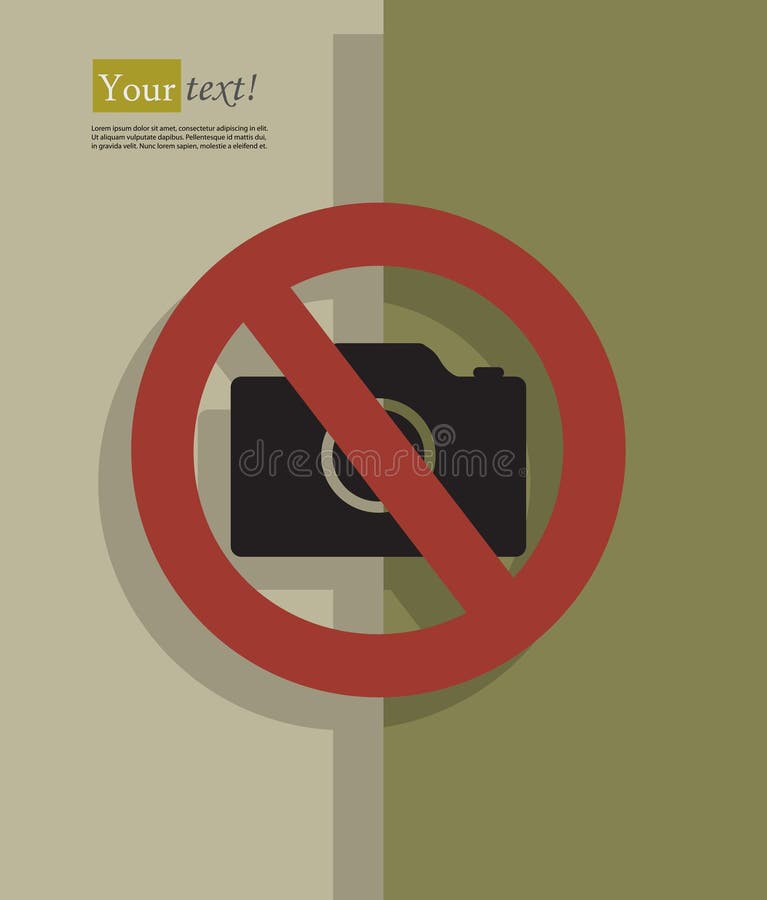 Camera no sign stock vector. Illustration of prohibited - 86592413