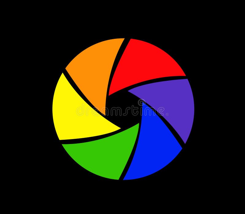 Camera Objective Icon on Transparent. Lens Diafragma Sign. Flat Style ...