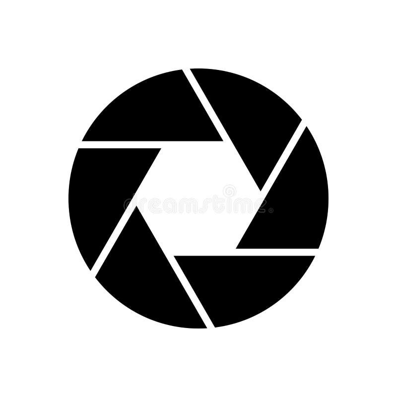 Camera Objective Icon on Transparent. Lens Diafragma Sign. Flat Style ...