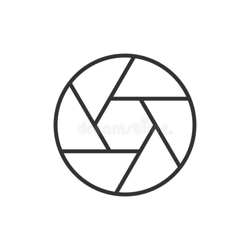 Camera Objective Outline Icon Stock Vector - Illustration of focus ...