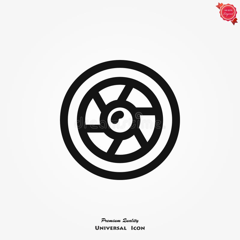 Camera Objective Vector Icon Stock Illustration - Illustration of lens ...