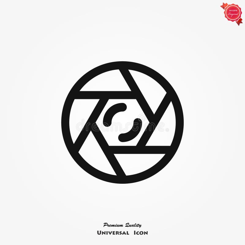 Camera Objective Vector Icon Stock Illustration - Illustration of ...